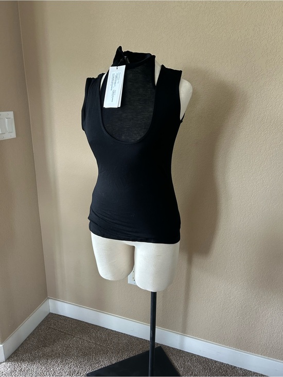 Marcella NYC | Tops | Marcella Black Sheer Chest And Back Shaping Tank ...